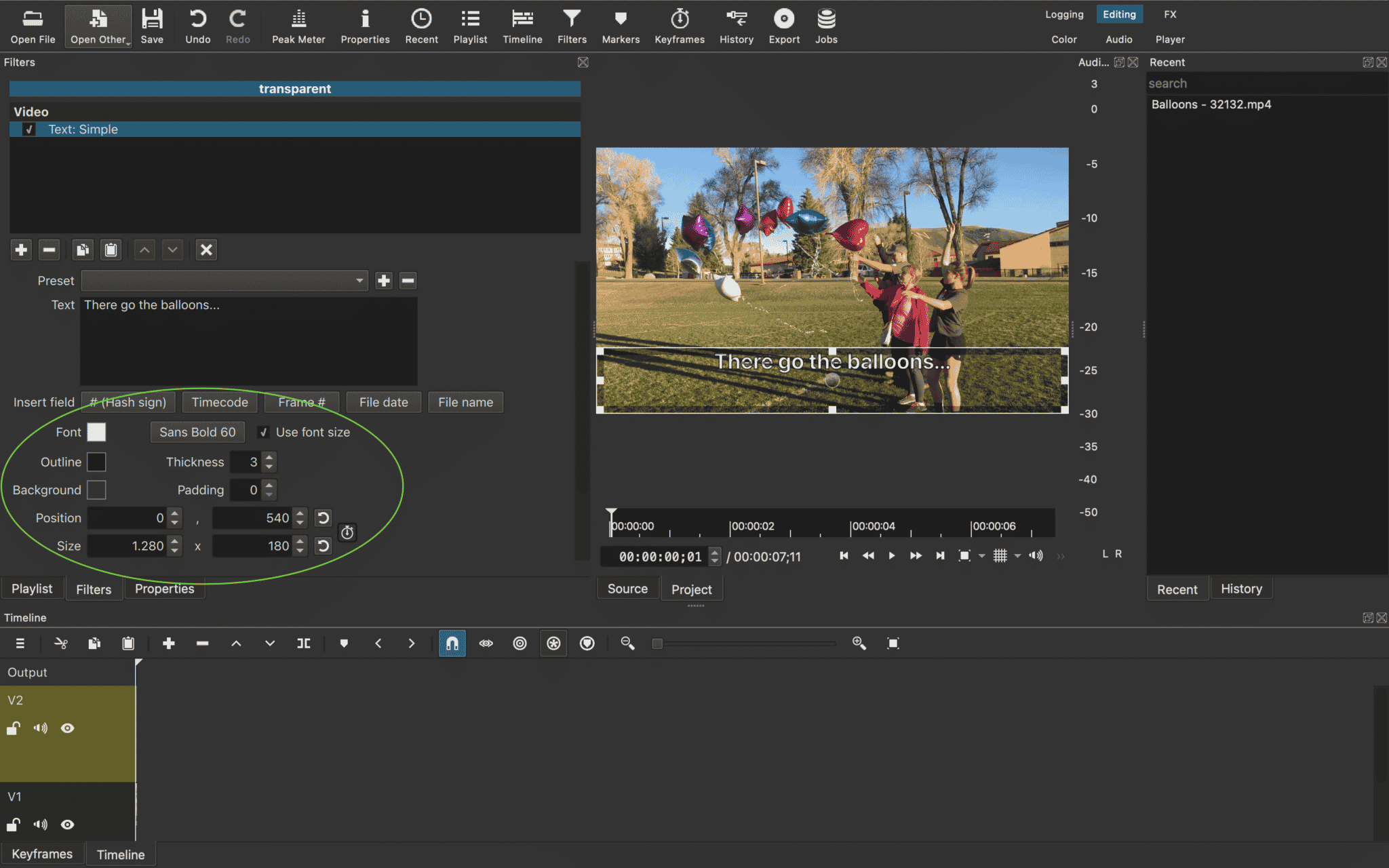 Cómo añadir subtítulos en ShotCut con Amberscript