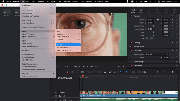 How To Add Subtitles In Davinci Resolve Amberscript