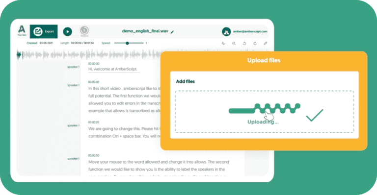 Amberscript: Audio & Video Transcription | Speech-to-text