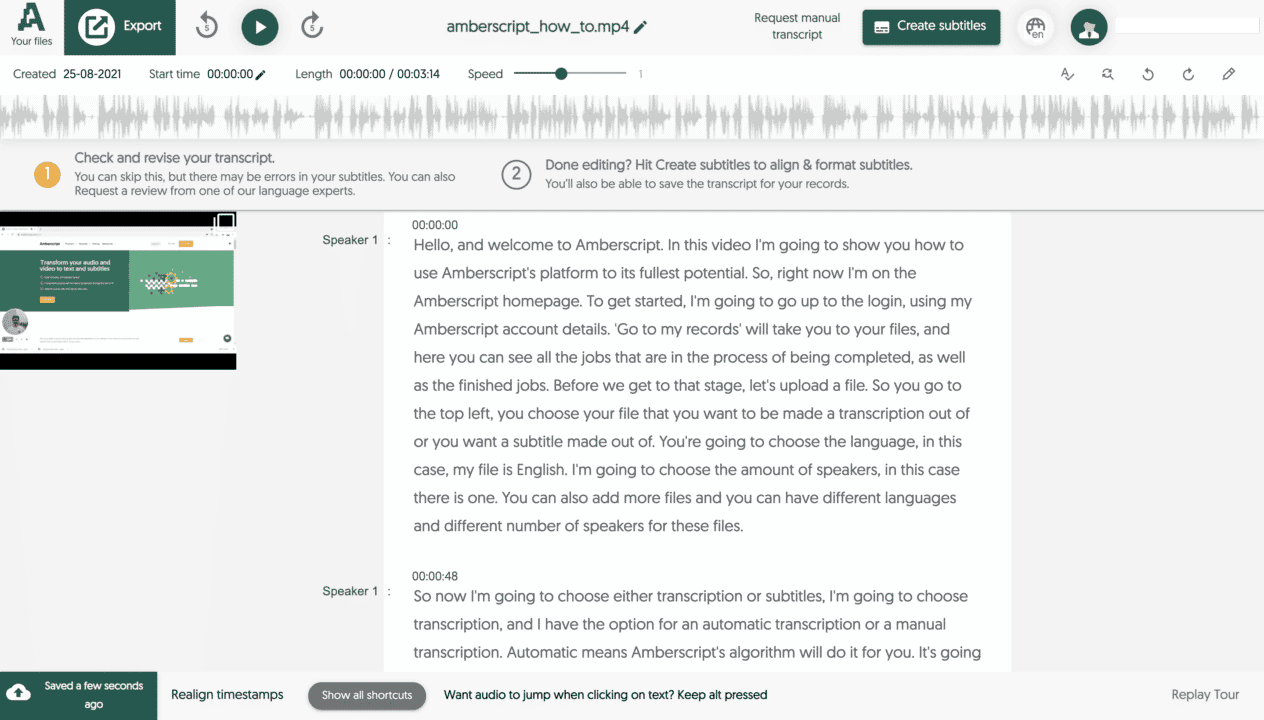Transcribe and Caption with Precision and Ease
