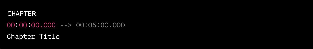 How to add chapter markers to a VTT file | Amberscript