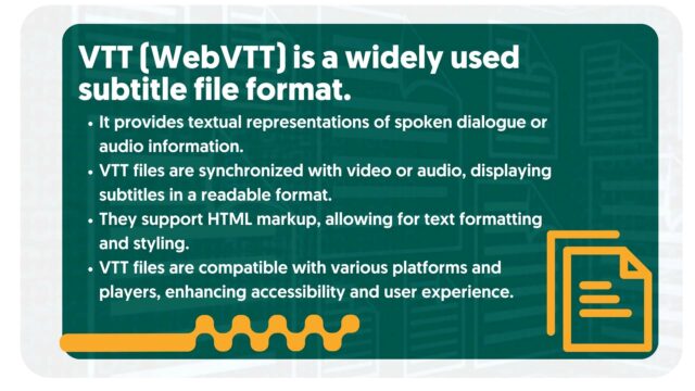 VTT and SRT Files for MCNs: Technical Differences | Amberscript